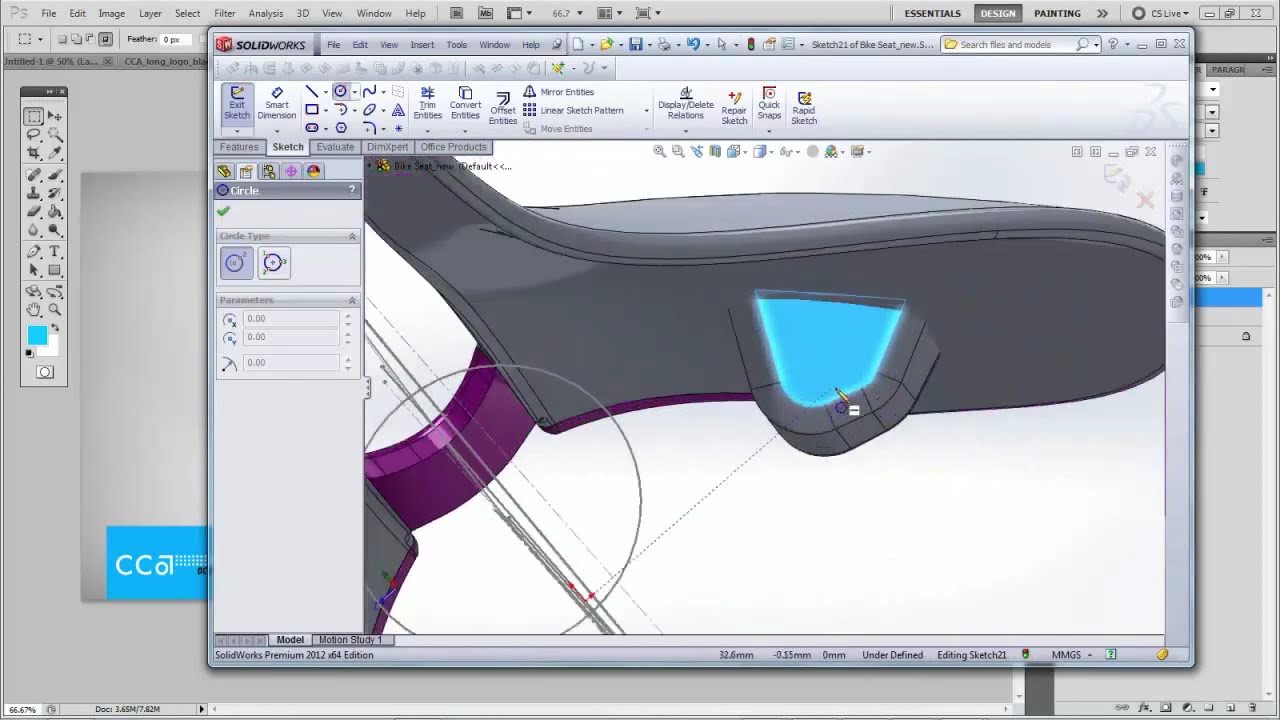 Bike Saddle with solidworks - Solidworks tutorial ( Part 02) - YouTube