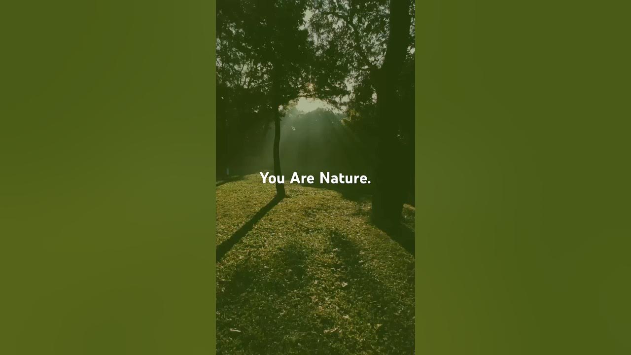 You Are Nature. - YouTube