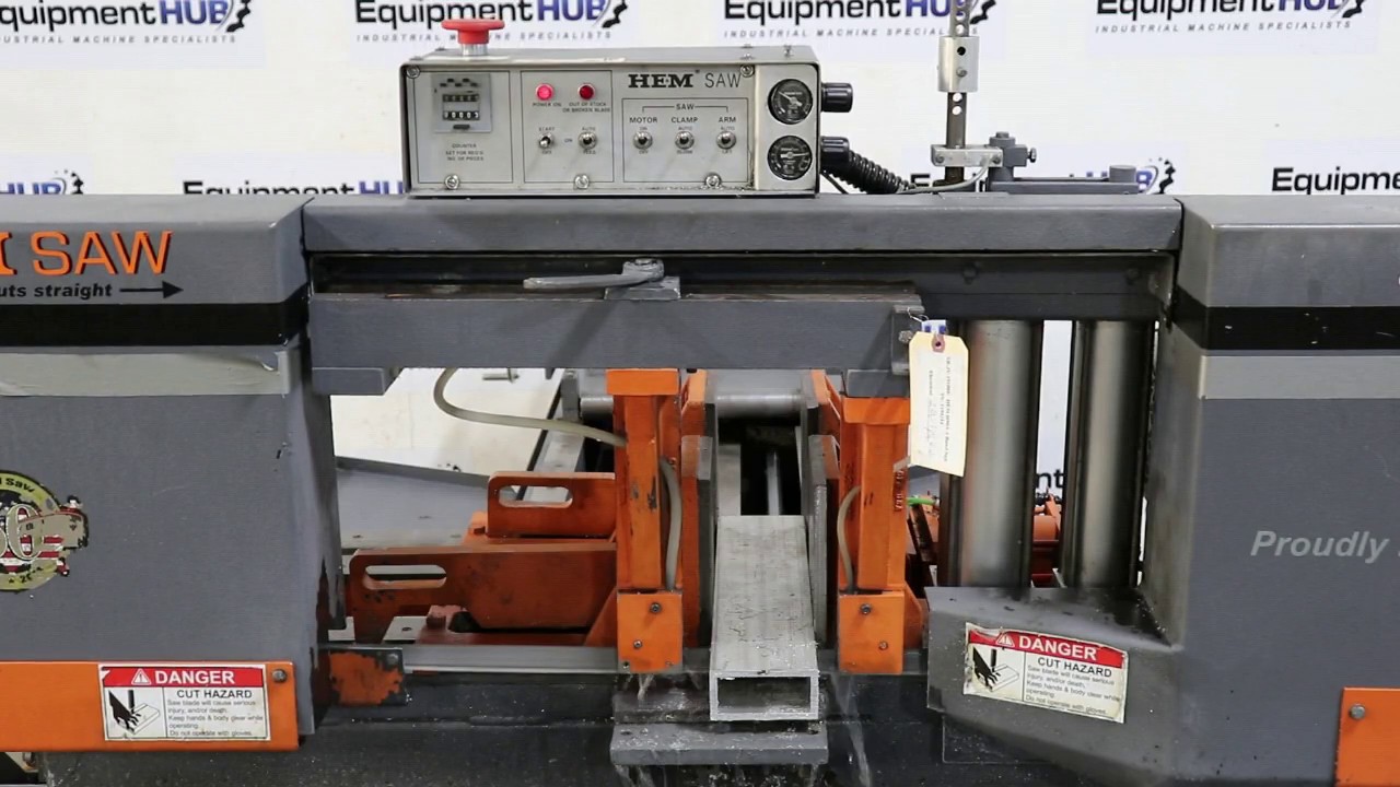 HEM H90A-1 12.75" x 12.75" Automatic Horizontal Band Saw - YouTube