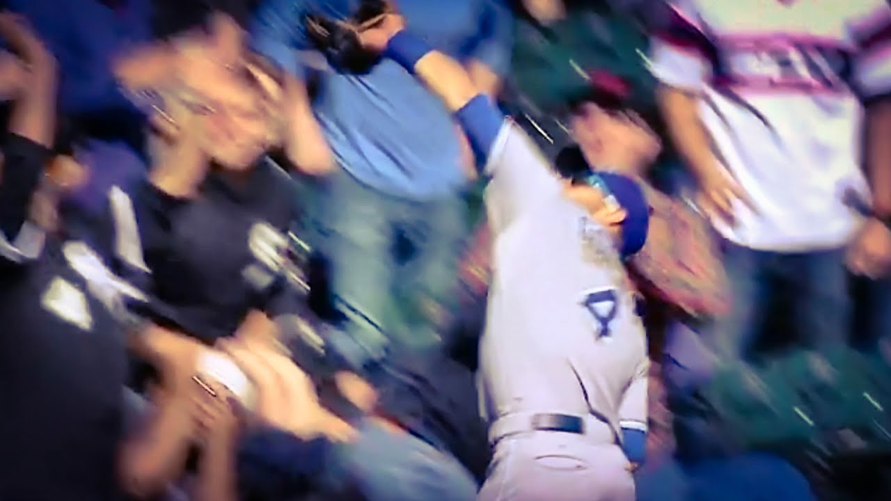 Alex Gordon Dives In To Crowd To Take Epic Catch Falls Into The Stands ...