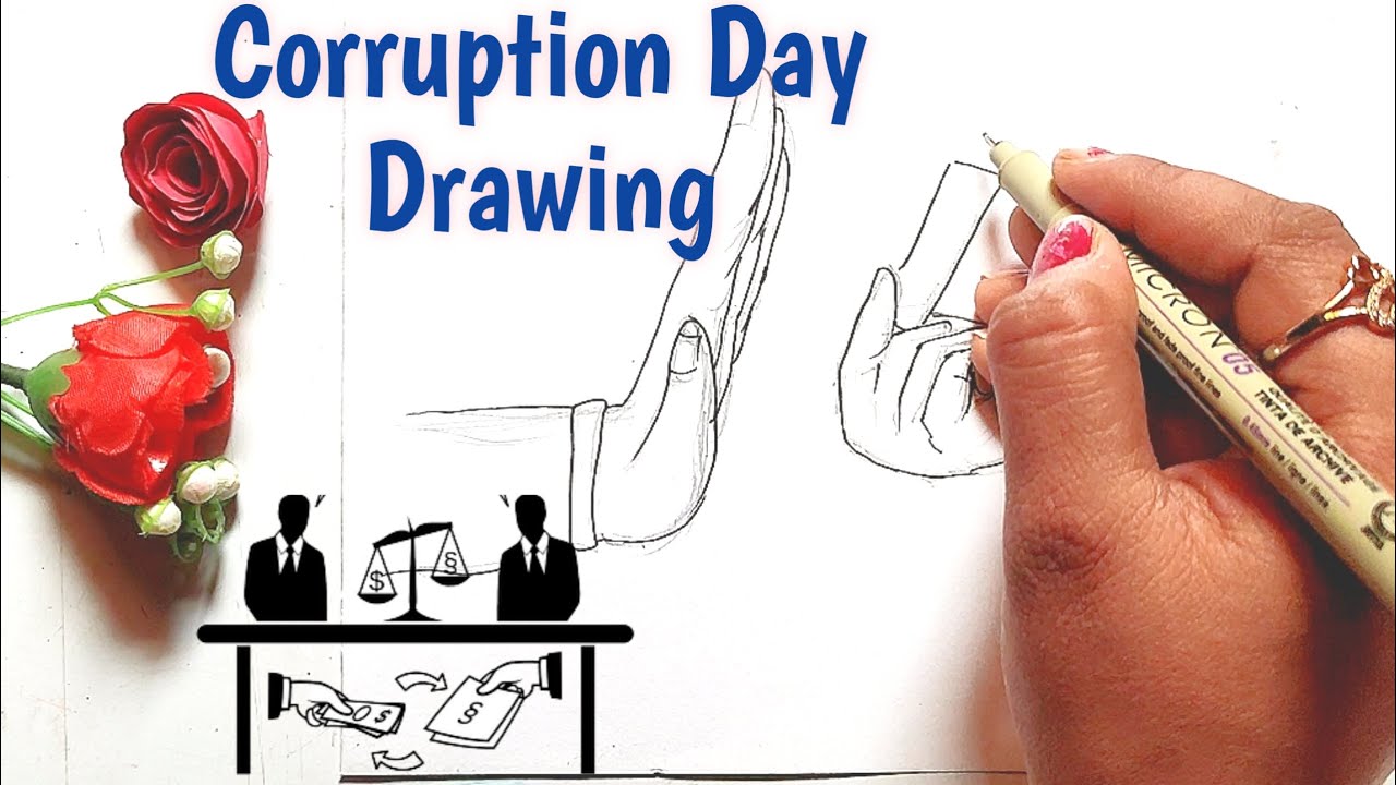 Anti corruption day drawing | anti corruption day poster | corruption ...