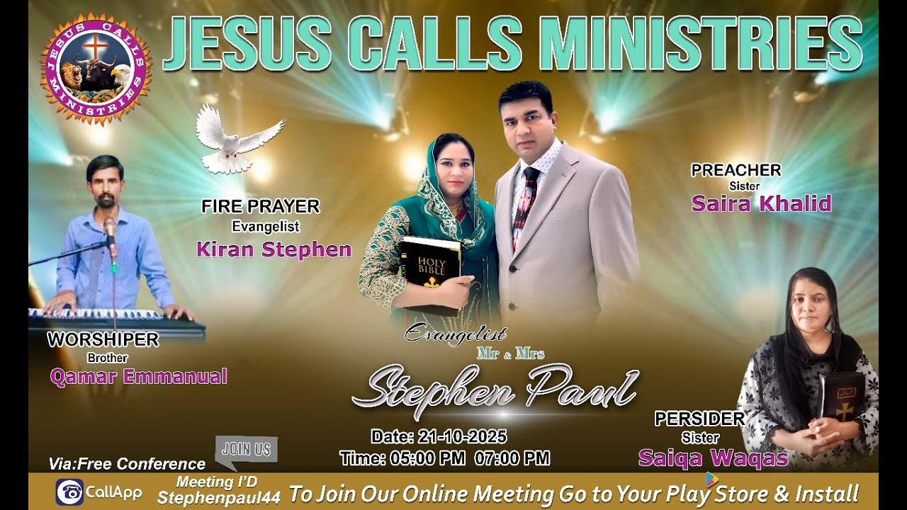 Jesus Calls Ministry (Evening Meeting 21-October-2025) Norway Oslo ...