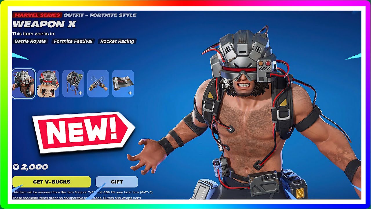 Fortnite Shop *NEW* (Marvel) Weapon X Bundle! 🎆 July 2, 2024 - YouTube