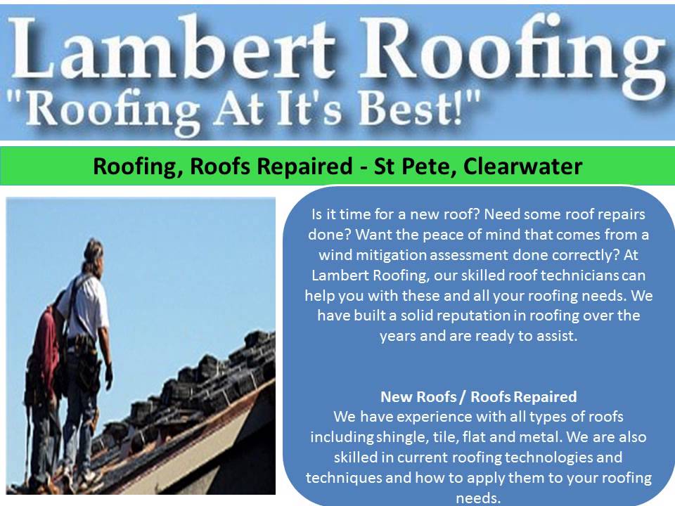Lambert's Roofing Service Clearwater air conditioning - YouTube