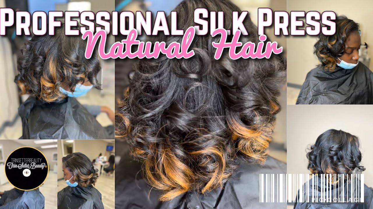 Professional Silk Press | Natural Hair - YouTube