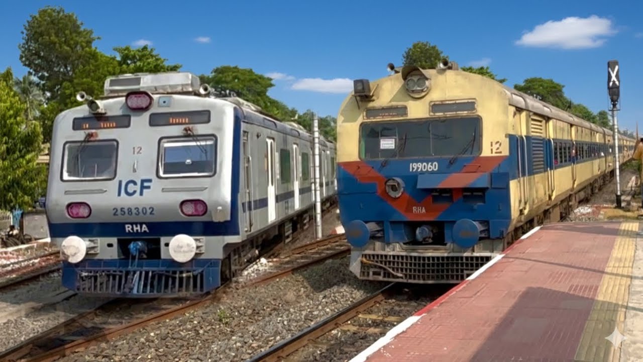 Different Types of AC+Non AC EMU local trains+MEMU trains & Express ...