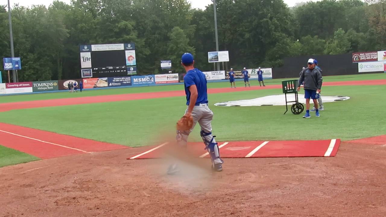 Tal Erel Team Israel WBC mini camp - throwing to 3B and 2B - YouTube
