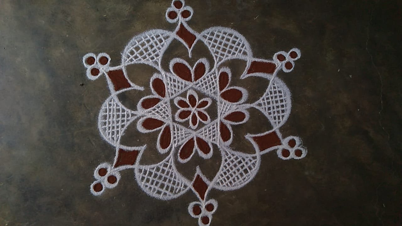 Star kolam // rangoli kolam// Monday rangoli// kaalai thendral kolangal ...