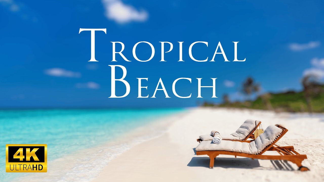 TROPICAL BEACH 4K VIDEO • Relaxing Music With Stunning Beautiful Nature ...