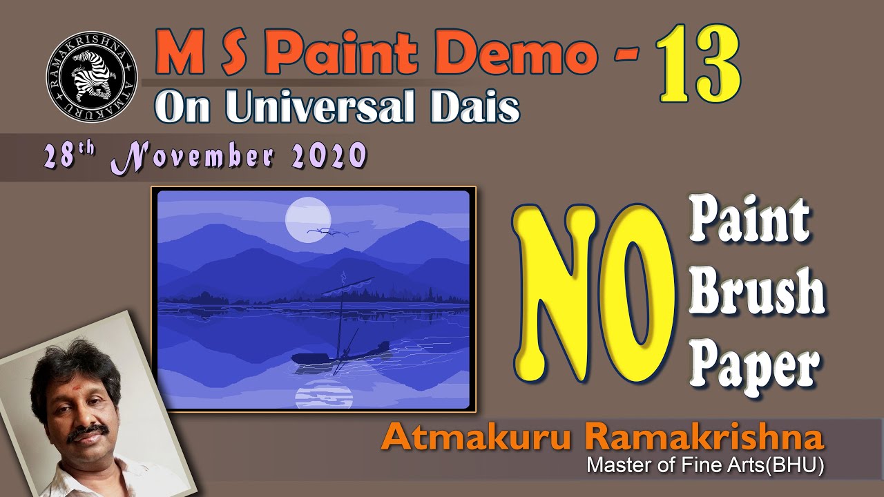 #MS Paint DEMO -13 How to draw in computer #MS Paint for Beginners #MS ...