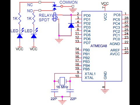 Part 2 Belajar Mikrokontroler ATMEGA + Relay - YouTube