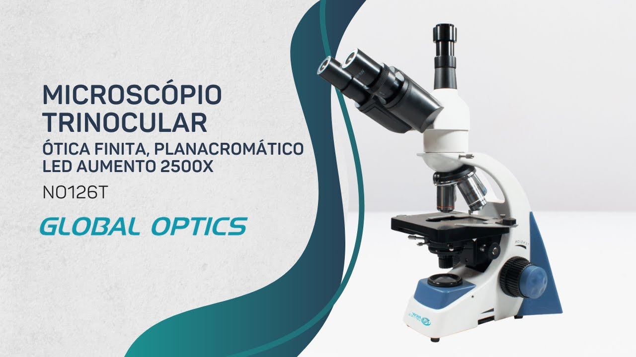 Global Optics | Microscopio Trinocular Otica Finita Planacromatico Led 40x - 2500x | NO126T ...