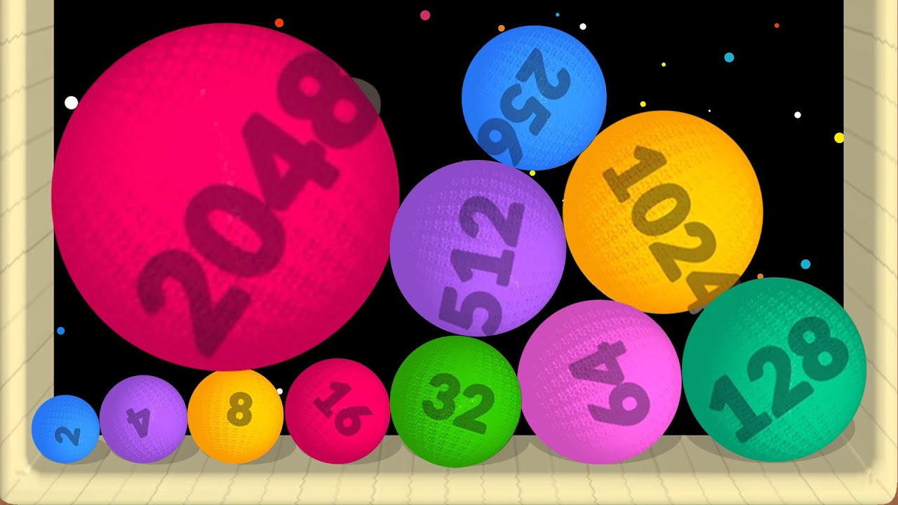 2048 BALL DROP 3D - Reach 4096! Color Ball Merge, Drop Blast, Satisfying Game (Drop and Merge ...