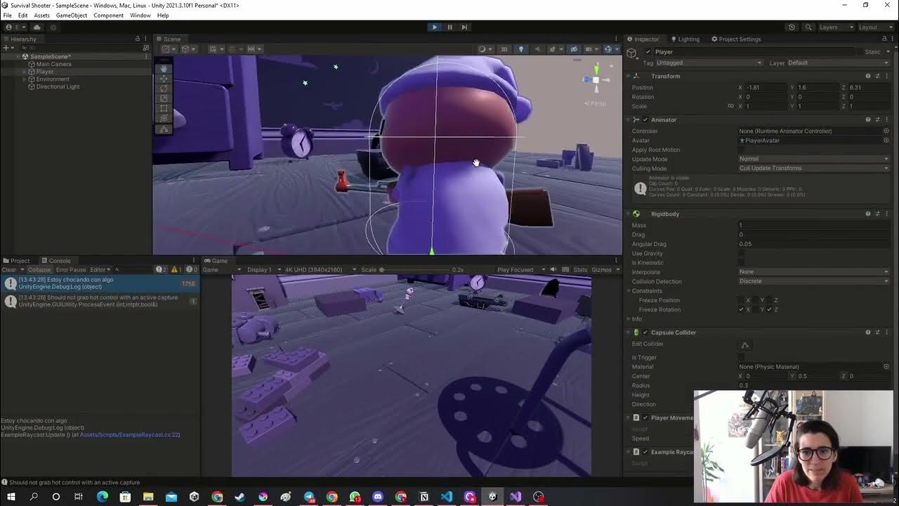 50 Survival shooter raycasts - Curso Unity - OpenBootcamp - YouTube
