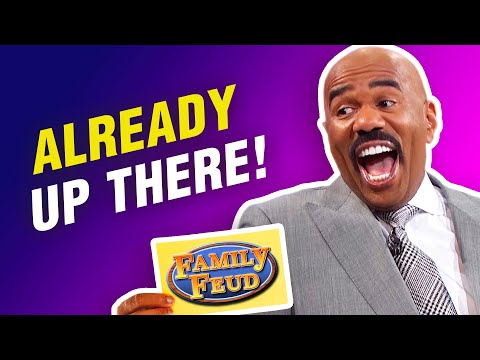 These answers were already up on the board! Steve Harvey roasts contestants on Family Feud!