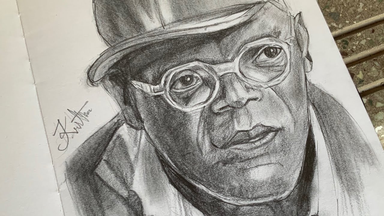 Drawing Samuel .L. Jackson from Kingsman ( pencil sketching ) - Speed ...