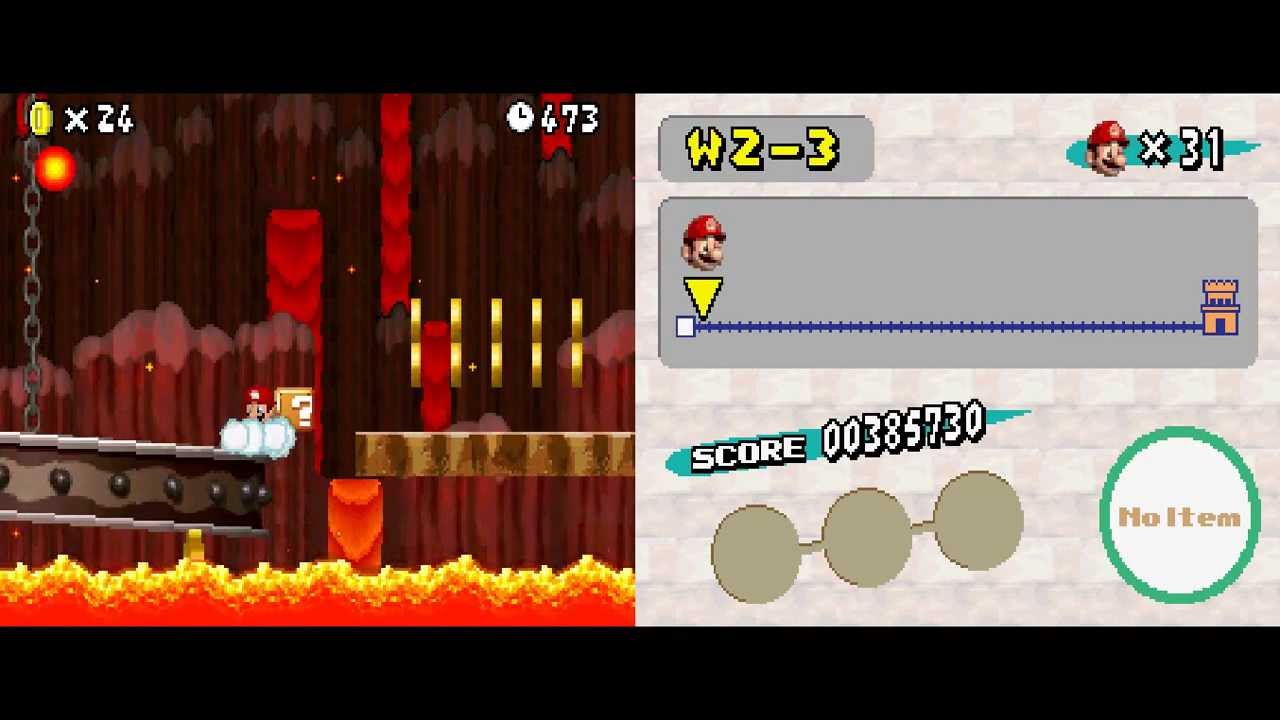 Custom New Mario Bros Walktrough part 11 Inside The Volcano 1. - YouTube