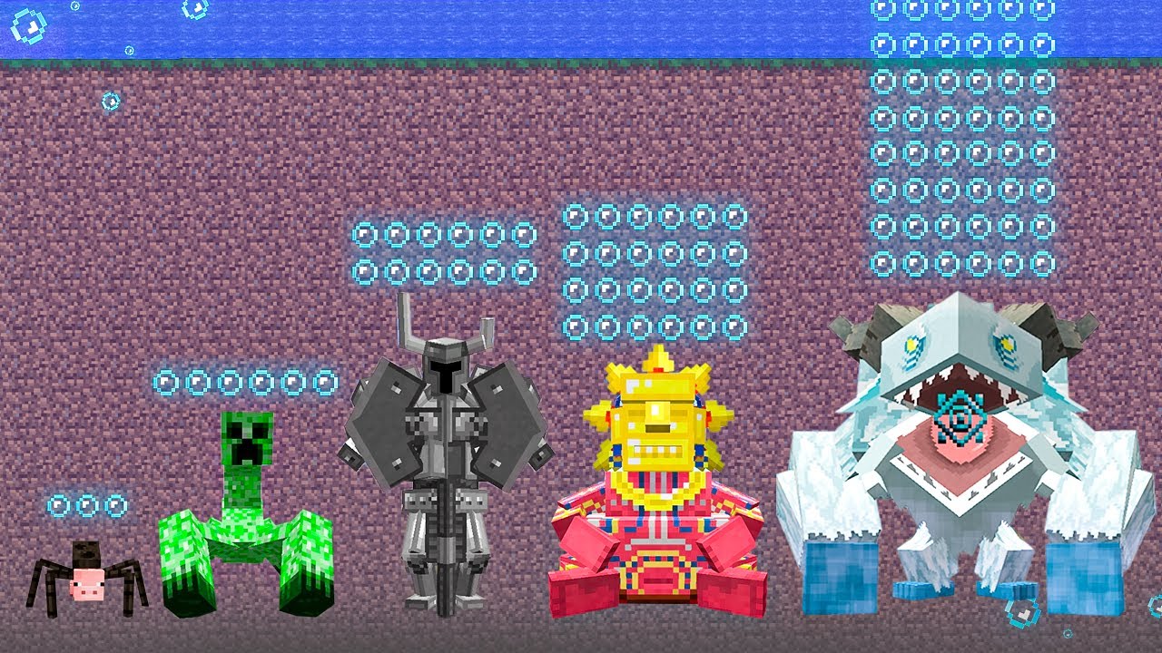 WHICH BOSSES WILL LAST LONGER UNDERWATER??? MINCRAFT - YouTube