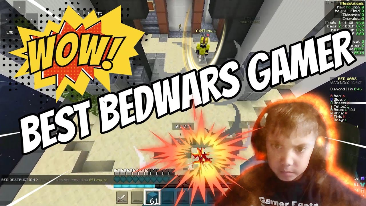 7 yr old Best Bedwars Gamer | Best Kid Gamer - YouTube