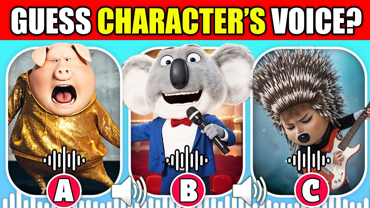 SING 2 MOVIE QUIZ 🐷🎤🎬 Guess the Characters by Their Voice 🔊| Gunter ...