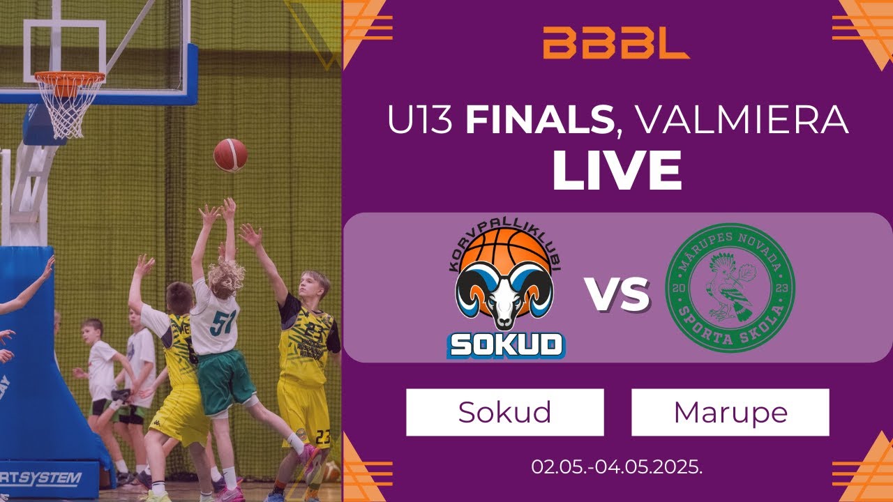 BC Kalev Cramo/KK Sokud 2012 vs Mārupes NSS 2012 | BBBL Boys U13 Final Stage | Group Phase - YouTube