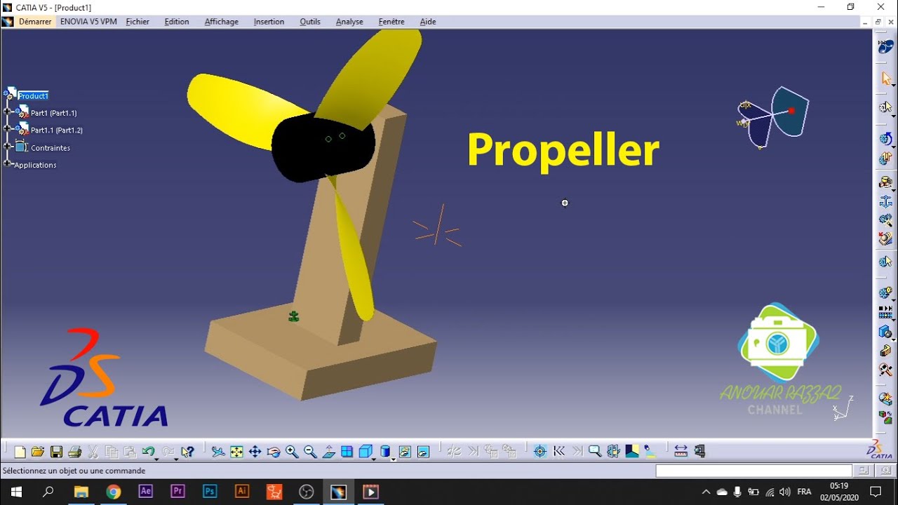 Propeller IN CATIA V5 - YouTube