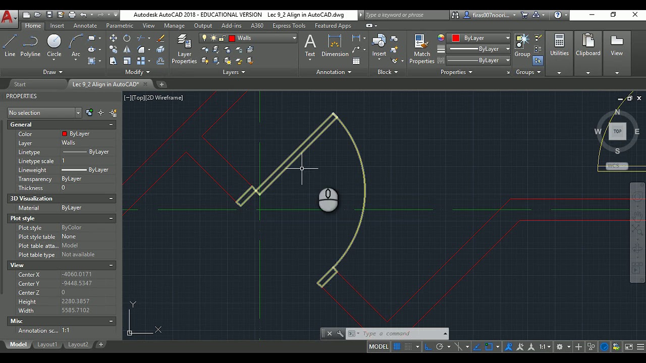 Lec. 9_2 Align in AutoCAD [AutoCAD Basics] - YouTube