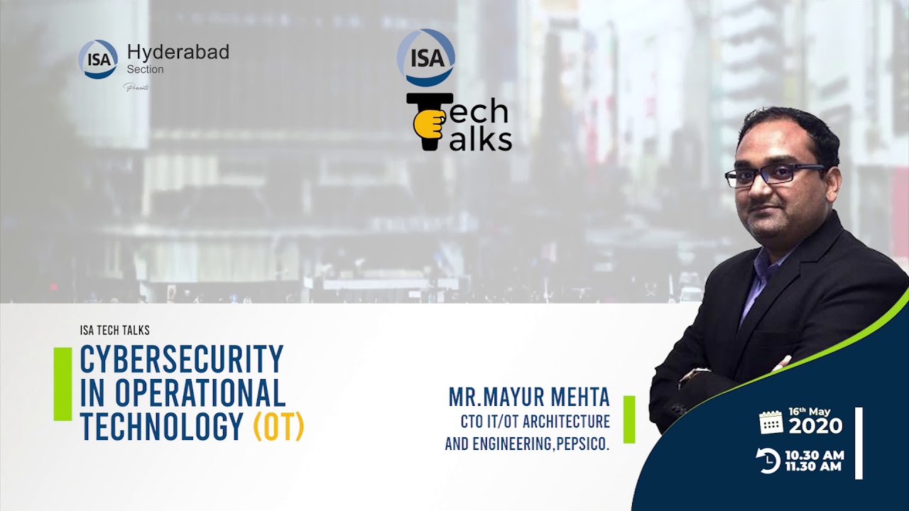 ISA Tech Talks (May 2020) Powered by ISA Hyderabad Section - YouTube