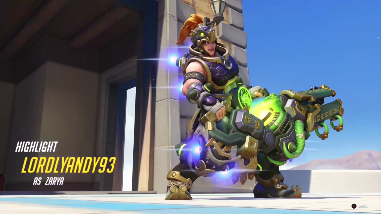 Overwatch origins edition Zarya highlight 14 - YouTube