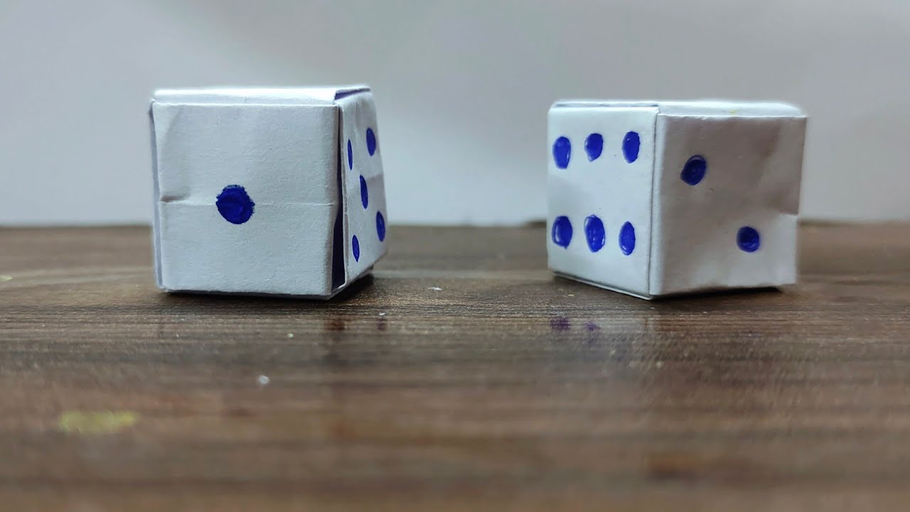 How To Make A Paper Dice / Paper Dice Craft - YouTube