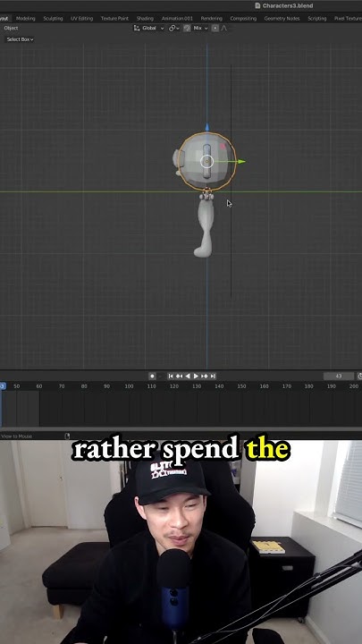 Simple methods for quick game character design - how to make in Blender - 3.6: Goggles the DJ ...