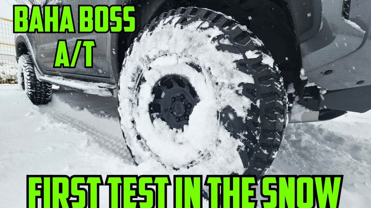 TESTING MY NEW MICKEY THOMPSON BAHA BOSS TIRES IN THE SNOW *2023 NISSAN ...