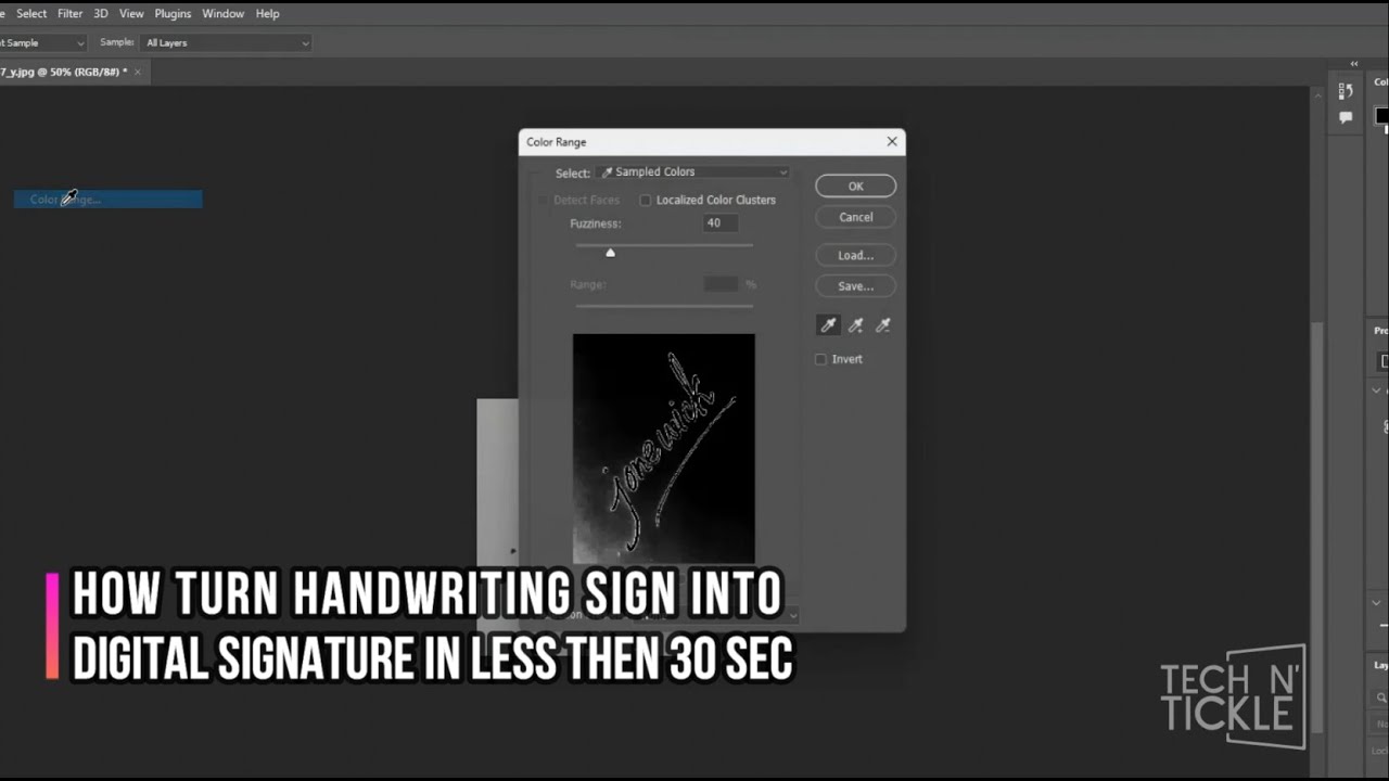 How turn handwriting into digital with photoshop less then 30 sec - YouTube