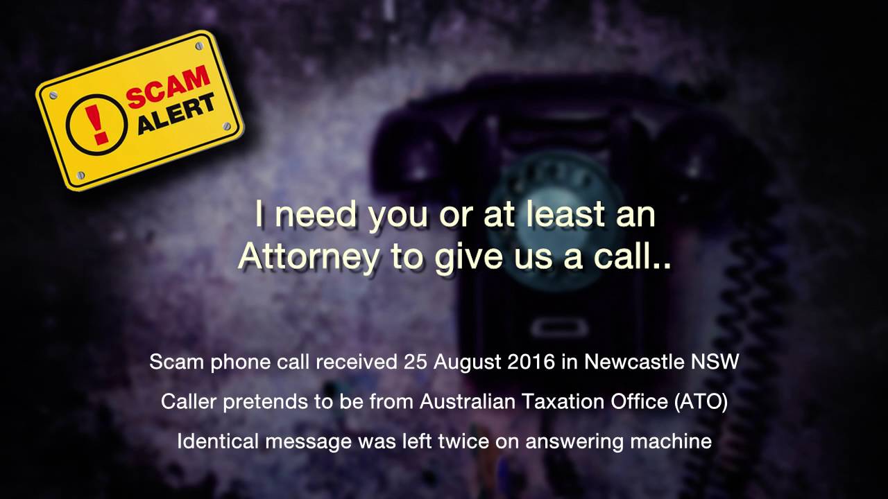 Scam Alert - Fake ATO Call Newcastle area - August 2016 - YouTube