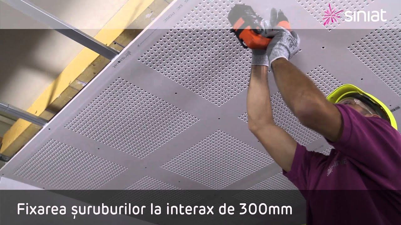 Montaj plafon gips-carton perforat - Creason Cube | GHID VIDEO - Siniat ...