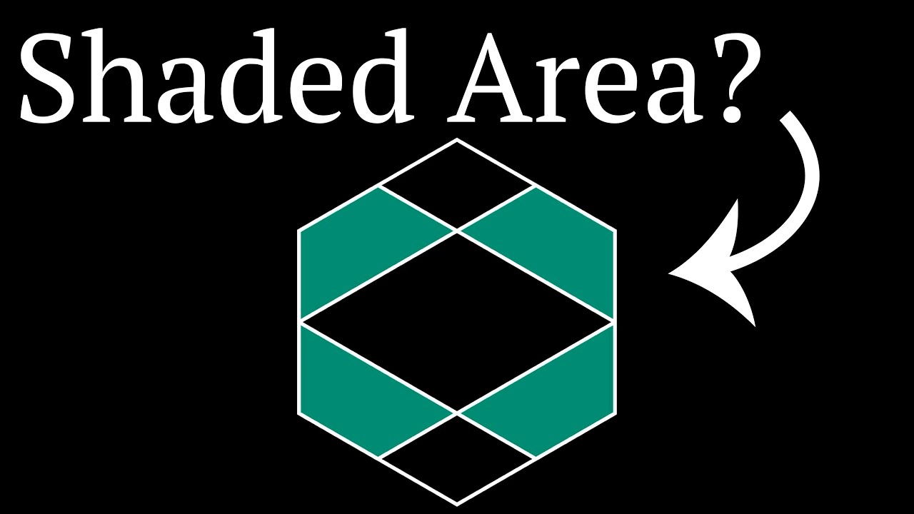Shaded Area in Regular Hexagon? (visual proof) - YouTube