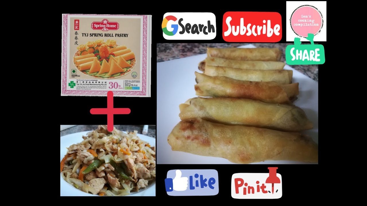 HOW TO MAKE CHICKEN SPRING ROLL/LUMPIANG MANOK NA MAY GULAY - YouTube