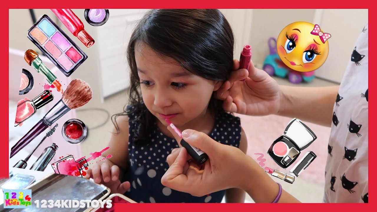 Cute little girl makeover dress up - YouTube
