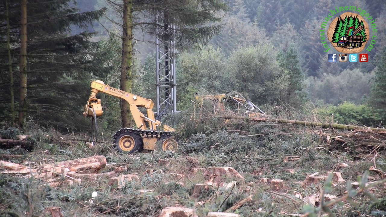 Tigercat 615E Grapple Skidder - YouTube