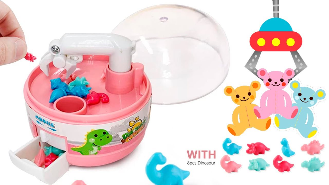 🌎WORLDS SMALLEST CLAW MACHINE | 🦕DINOSAUR CATCHER🦕| ASMR (no music ...