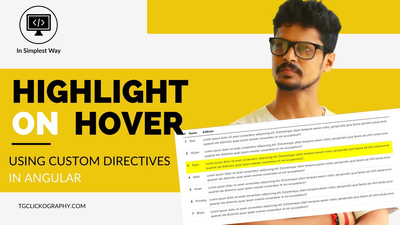 Highlight Table Rows On Mouse Hover Using Custom Directive In Angular In Simplest Way YouTube highlight-table-rows-on-mouse-hover-using-custom-directive-in-angular-in-simplest-way-youtube