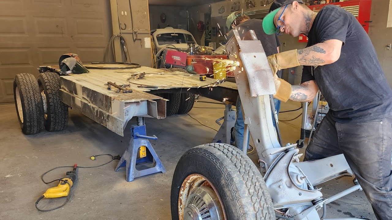Cutting the chassis in half to shorten the wheelbase - YouTube