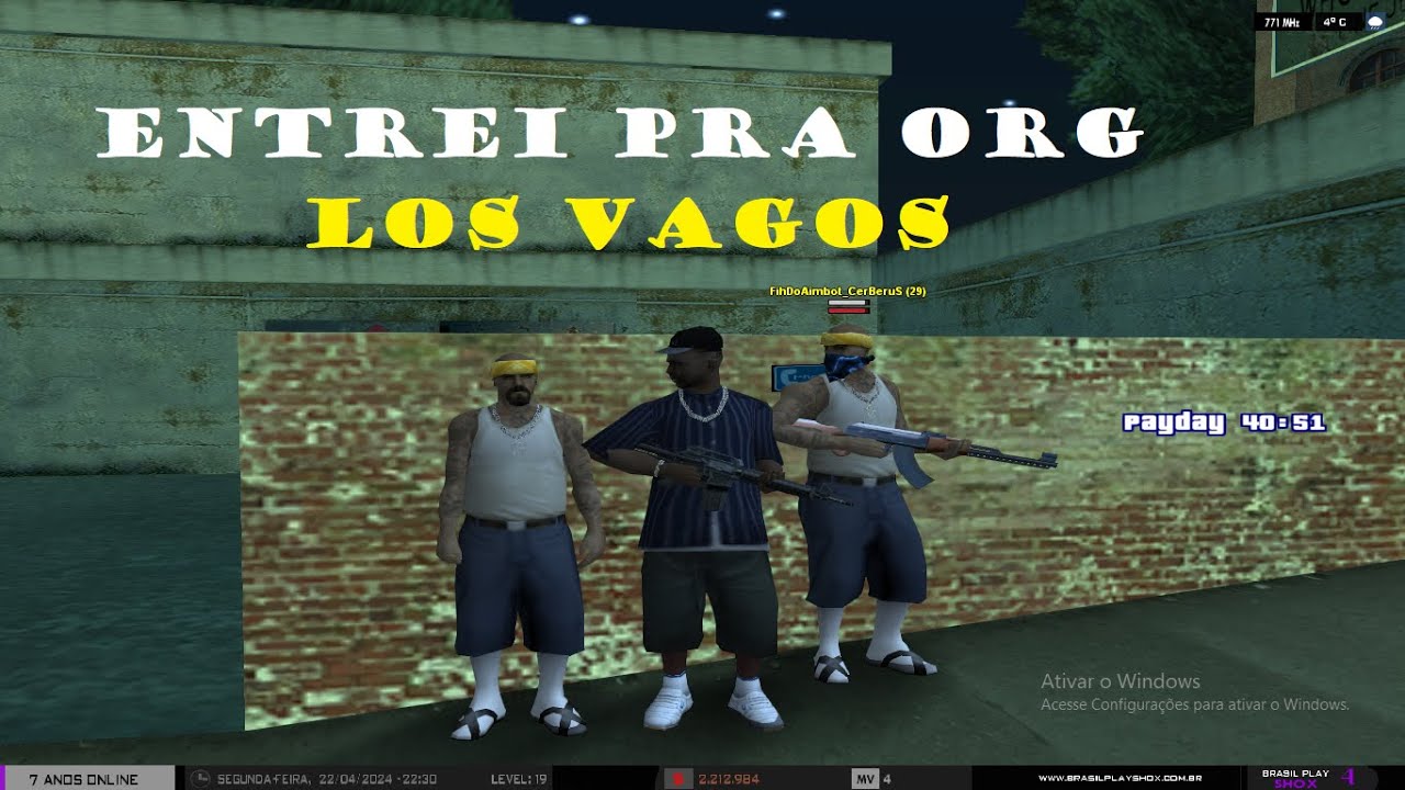 ENTREI PRA ORG LOS VAGOS | LIVE ON !!! | BRASIL PLAY SHOX GTA SAMP ...