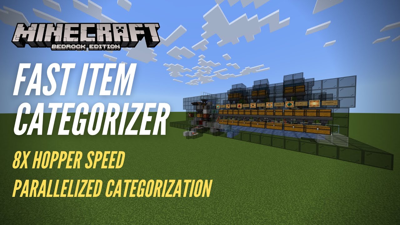 Fast Item Categorizer - Minecraft Bedrock - YouTube