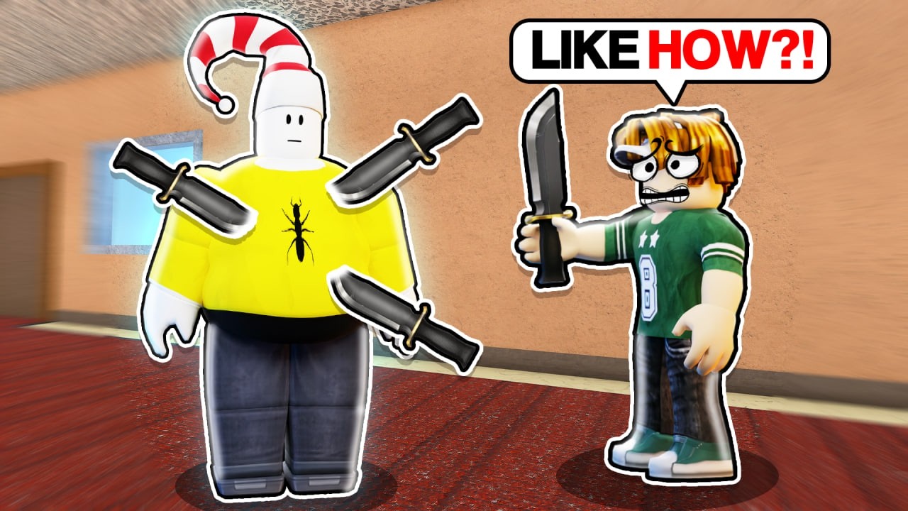 CHEATING With The BIGGEST AVATAR In MM2! (Roblox) - YouTube