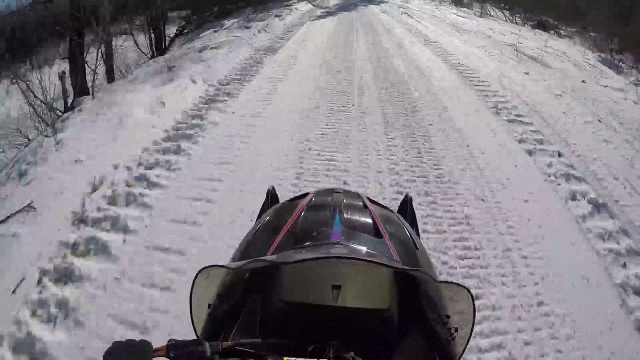 1996 Polaris storm 800 triple snowmachine snowmobile close call crash ...