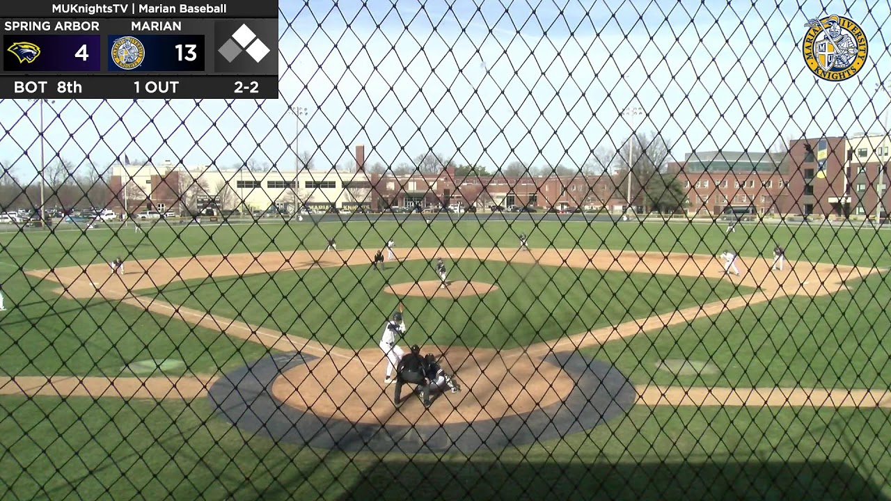 Marian Baseball vs Spring Arbor (Game 1) - YouTube
