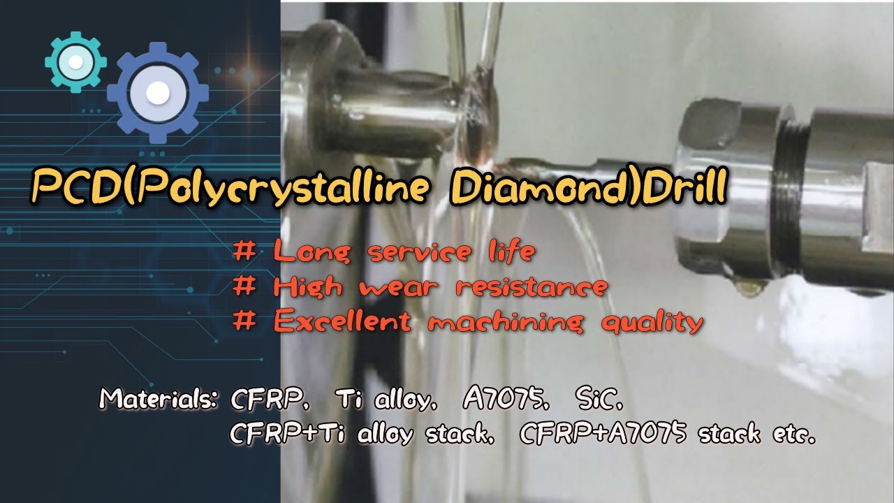 PCD (polycrystalline diamond) drill for cutting of aerospace parts ...