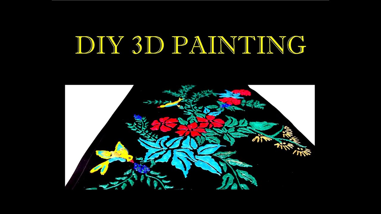 DIY 3D outliners painting | Homemade 3D Liner | painting using outliner ...