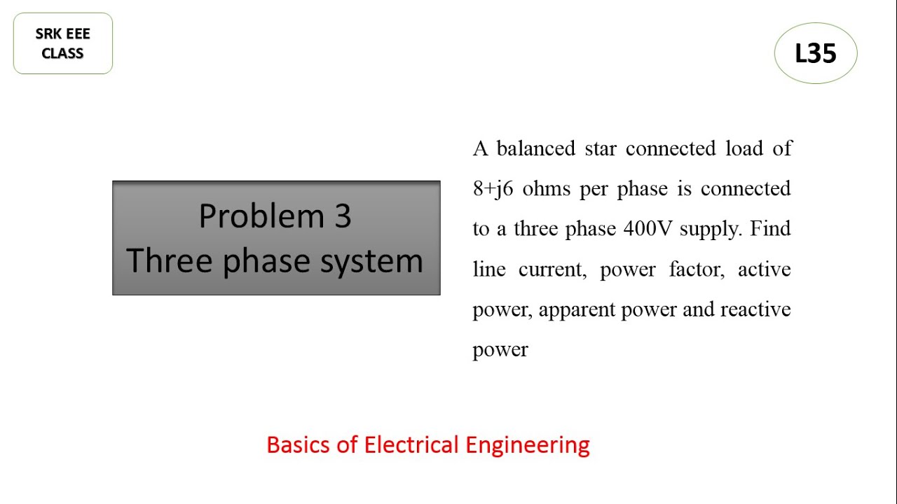 Three Phase system Problem 3 - YouTube